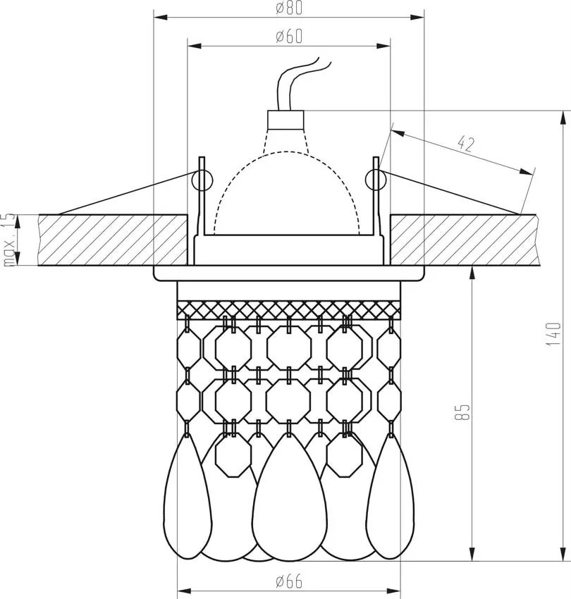 Bodové světlo SK-64 Candellux Černá