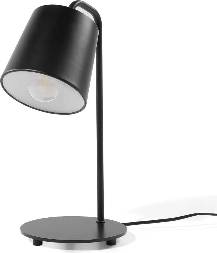 Černá kovová stolní lampa na čtení TARIM