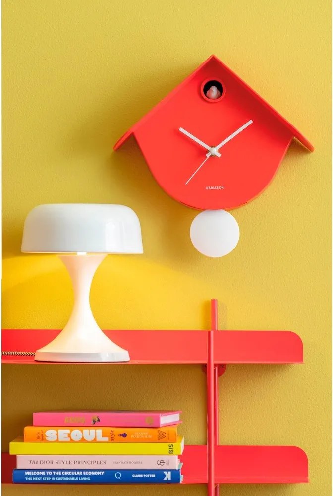 Červená kovová stolní lampa (výška 20 cm) Moda Retro – Leitmotiv