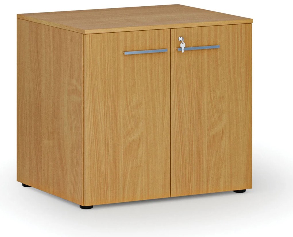 Kancelářská skříň s dveřmi PRIMO WOOD, 800 x 640 x 735 mm, buk
