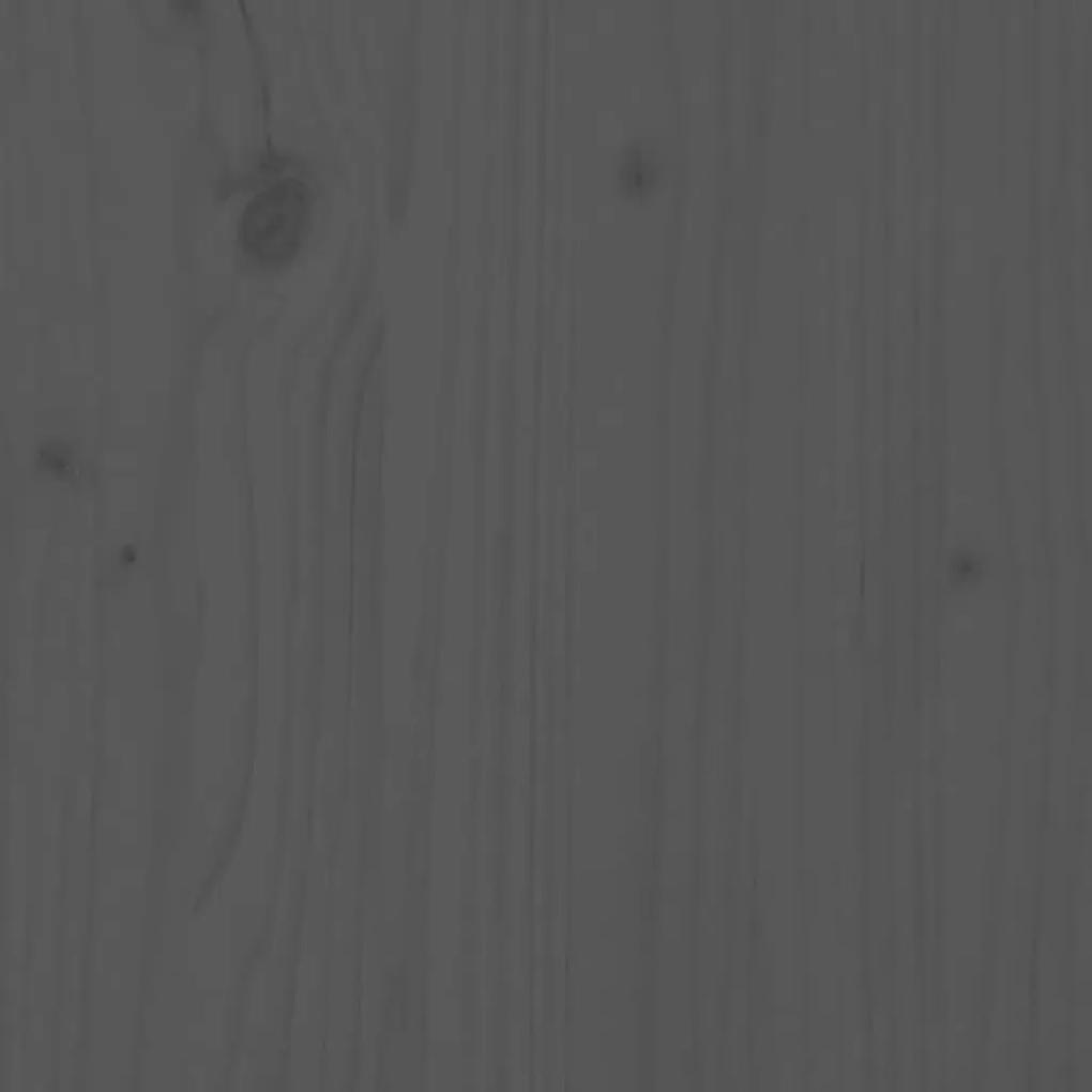 Botník šedý 110 x 34 x 61 cm masivní borové dřevo - Default Title