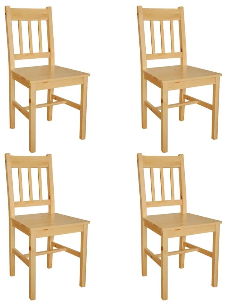 241515 vidaXL Jídelní židle 4 ks borové dřevo