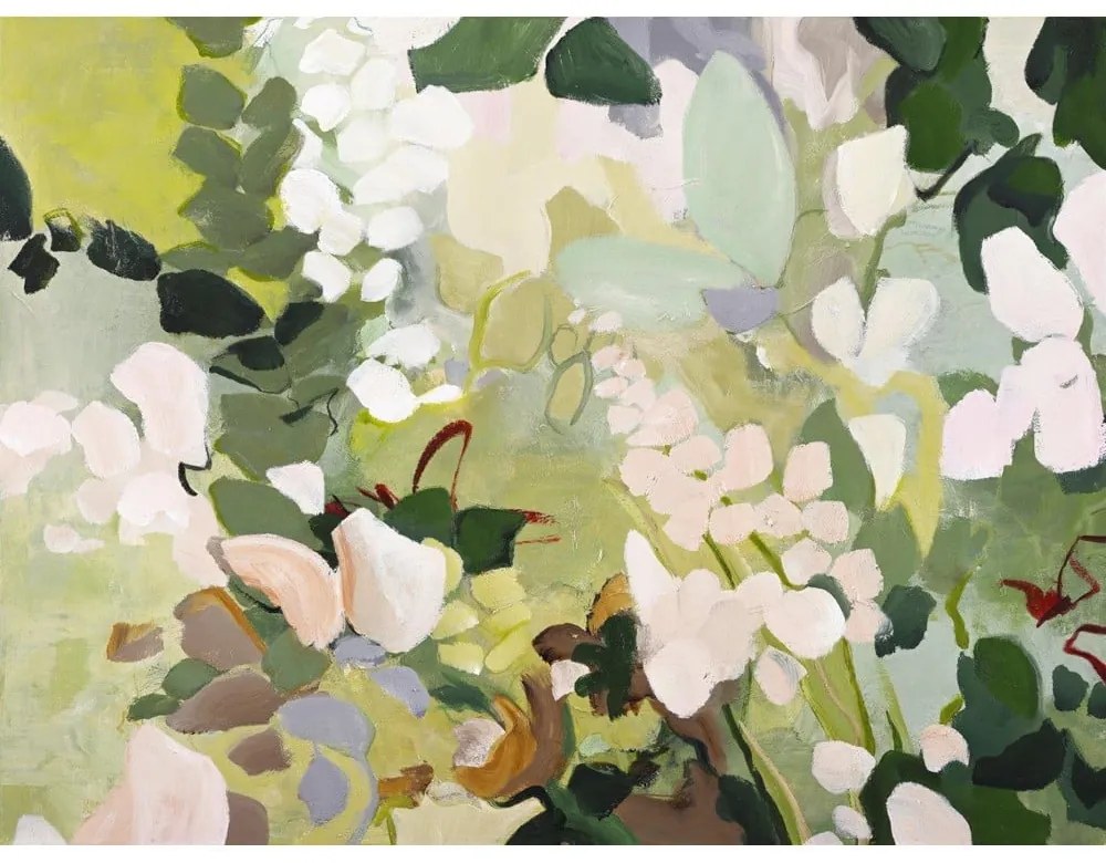 Obraz s ručně malovanými prvky na plátně 90x118 cm Green Garden – Malerifabrikken