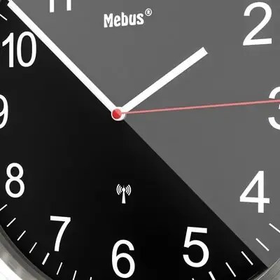 Mebus 19578 - Rádiem řízené nástěnné hodiny / 30 cm / 1x AA