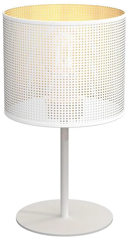 Stolní lampa LOFT SHADE 1xE27/60W/230V pr. 18 cm bílá/zlatá