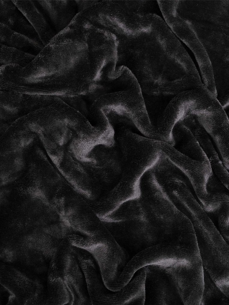 MK Lůžkoviny Prodloužené mikroplyšové povlečení Exclusive - Laura černá 140 × 220 cm, 70 x 90 cm