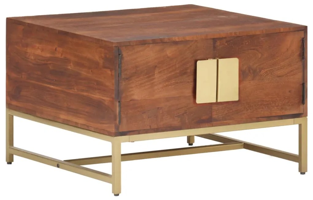 Konferenční stolek medově hnědý 67 x 67 x 45 cm masivní akácie 320376