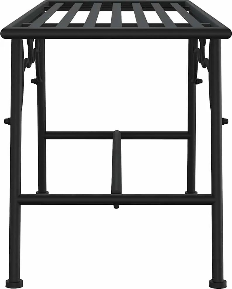 Lavice kolem stromu 110 cm černá ocel 318827