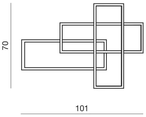 LED nástěnné svítidlo Quadratus bílé