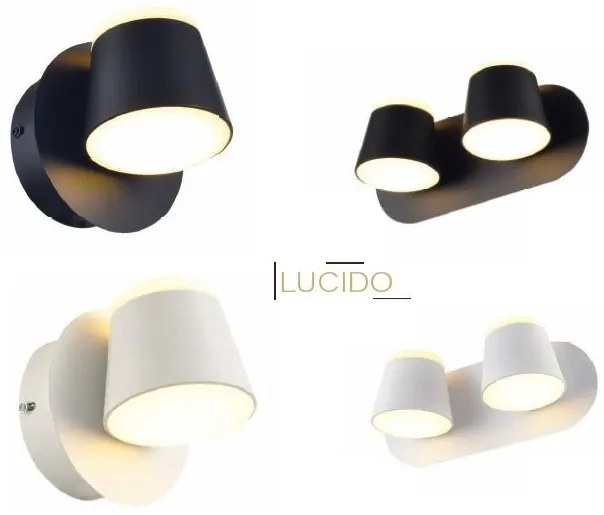 ACA Lighting LED nástěnné svítidlo LUCIDO 1280lm, černá barva