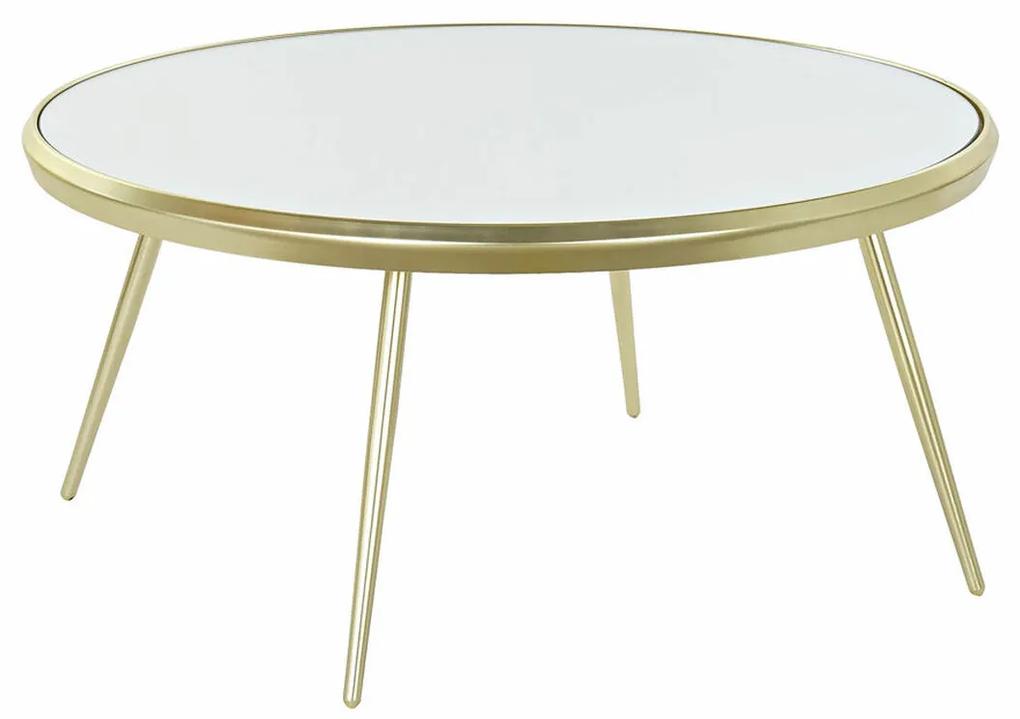 DKD Home Decor Konferenční stolek Zrcadlo, Ocel 83,5 x 83,5 x 40 cm