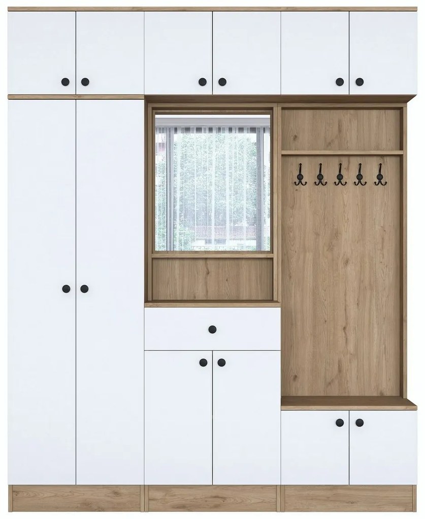 Předsíňová sestava Ewa White and Walnut
