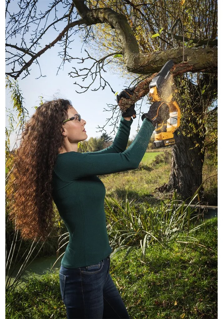 Riwall PRO RAHS 1820i SET aku ruční řetězová pila 20 V s bezuhlíkovým motorem + 2Ah baterie + nabíječka