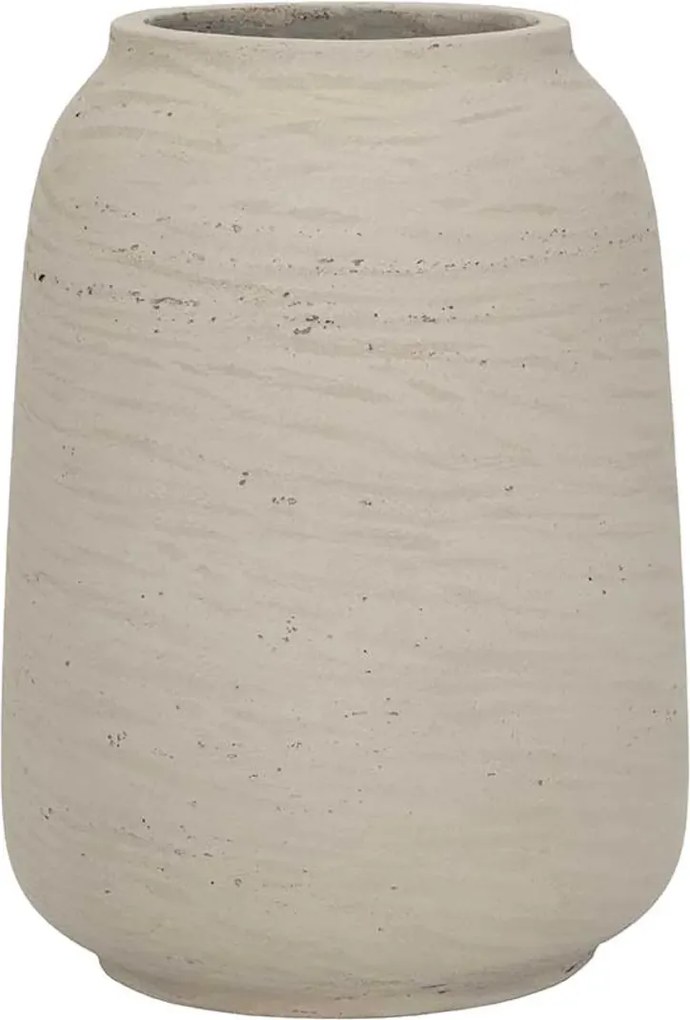 Stolní váza MONTI, sklolaminát, výška 34 cm, béžová