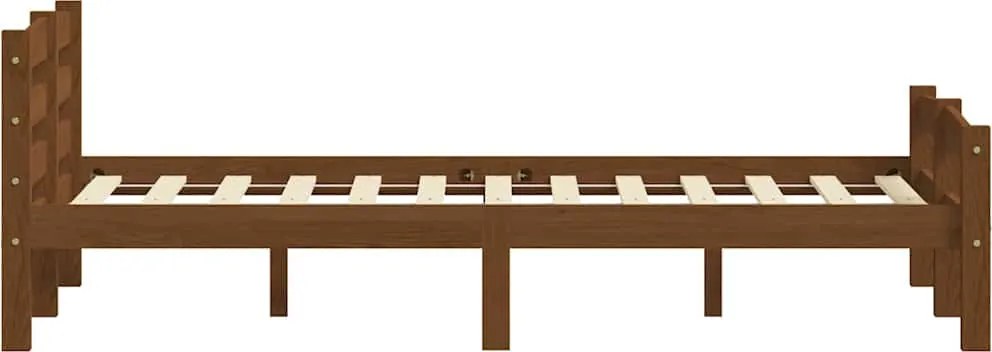 Rám postele medově hnědý masivní borovice 120 x 200 cm 322077