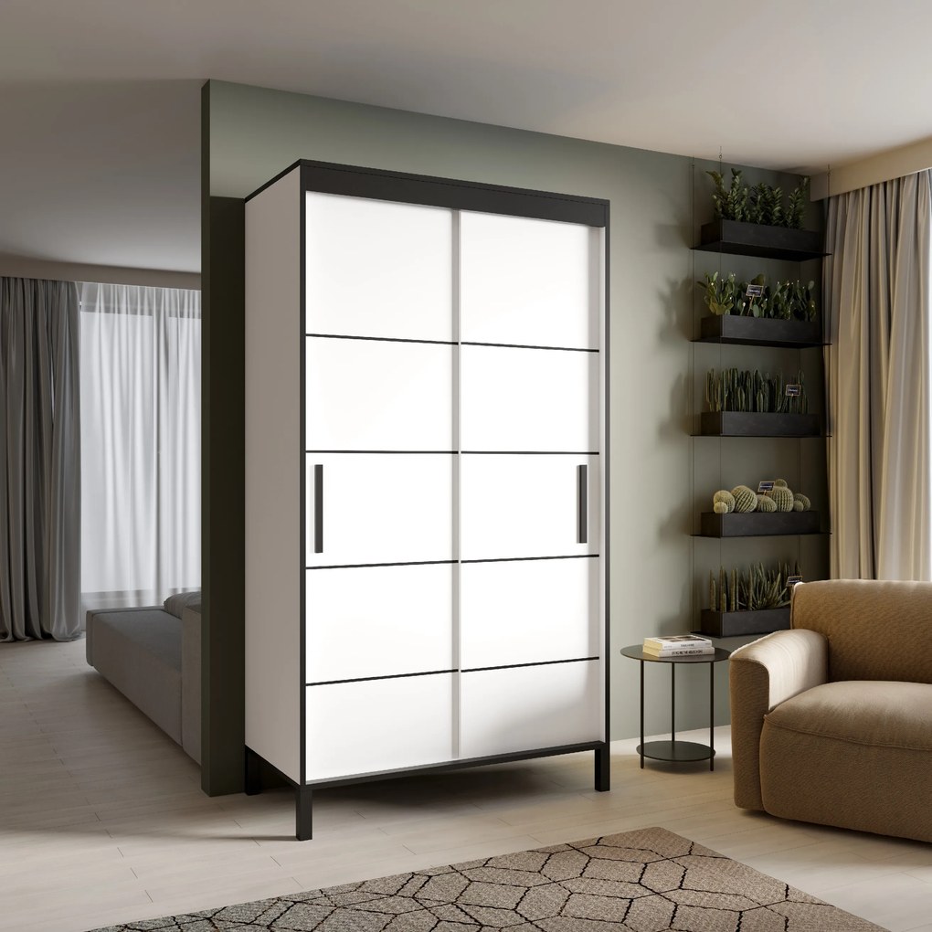 ADRK Furniture Posuvná skříň BELL 120 SW-BLL-120-W