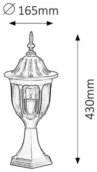 Rabalux 8343 - Venkovní lampa MILANO 1xE27/60W/230V