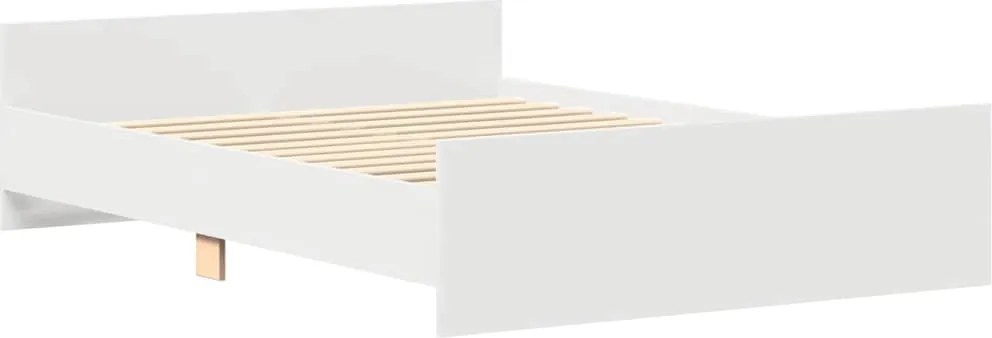 Rám postele s hlavovým a nožním čelem bílý 135 x 190 cm 3203789