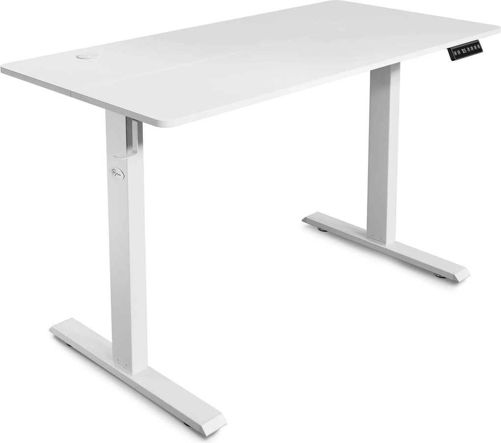Elektrický psací stůl 120 x 60 cm Amone - bílý
