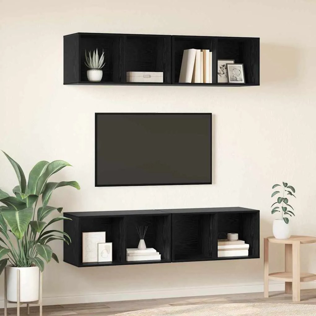 Sestava TV skříněk 4 ks Černý dub Kompozitní dřevo 3393532
