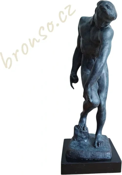 Adam – bronzová socha Rodin, stvoření člověka – umělecká dekorace