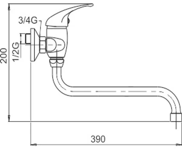 Novaservis Metalia 55 Baterie dřezová, chrom 55079,0