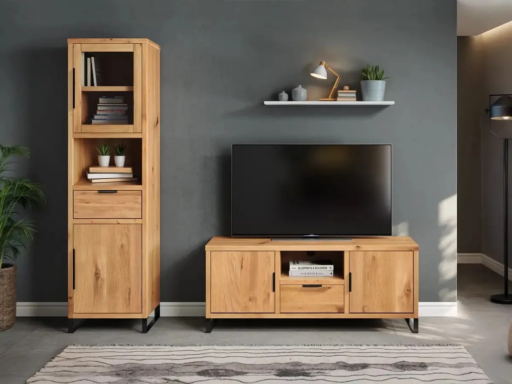 furniture-nabytek.cz - Vitrína Sidora divoký dub