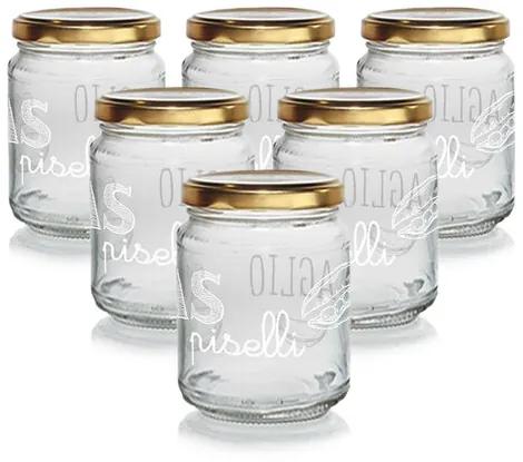 Cerve Zavařovací sklenice s víčkem EASY WHITE 200 ml, 6 ks
