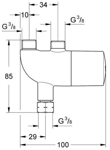 GROHE 34487000 - Termostatická ochrana proti opaření GROHTHERM MICRO chrom