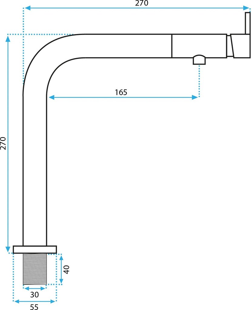Rea Cole, stojánková dřezová baterie h-270, zlatá matná, REA-B2720