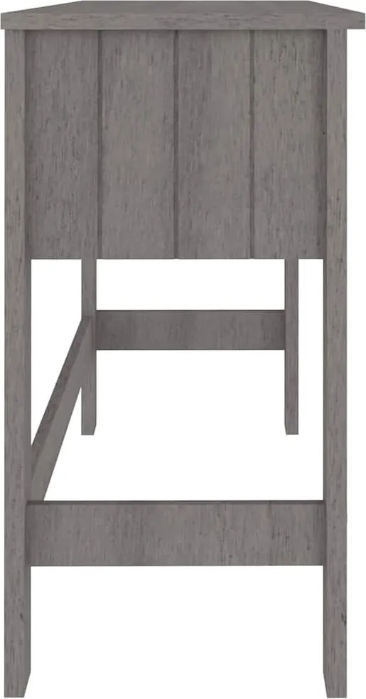 Psací stůl HAMAR světle šedý 110 x 40 x 75 cm masivní borovice 340459