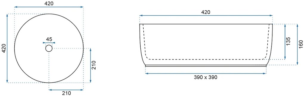 Keramické umyvadlo na desku REA HELEN bílé/zlaté