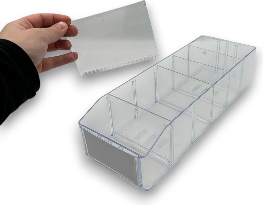 usporadejto.cz Úložný box, ideální do spíže, s etiketou + 2 přepážky, BITO, 40x13cm