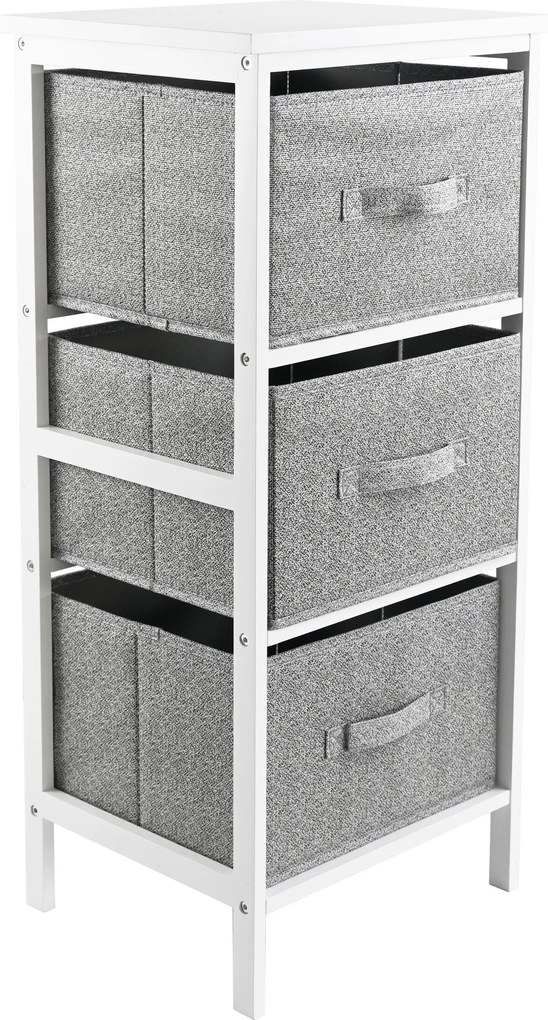 XXXLutz KOMODA, borovice, šedá, bílá, 37/80/30 cm Carryhome - Skříně & regály do dětského pokoje - 004201012003