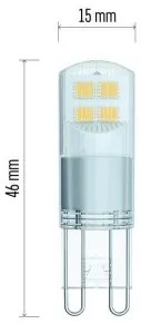 Emos lighting LED žárovka Classic JC / G9 / 1,9 W (22 W) / 210 lm / neutrální bílá 1525736407