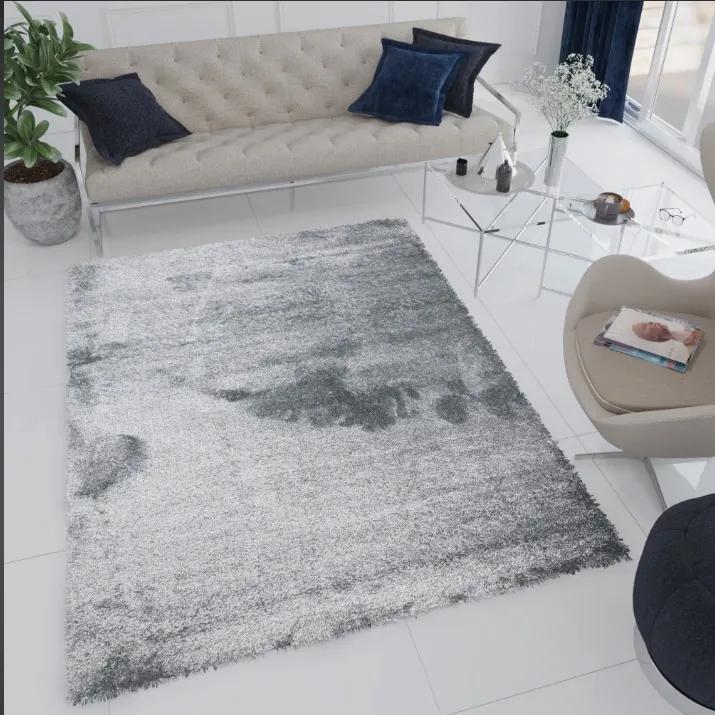 Měkký šedý koberec Šířka: 80 cm | Délka: 150 cm
