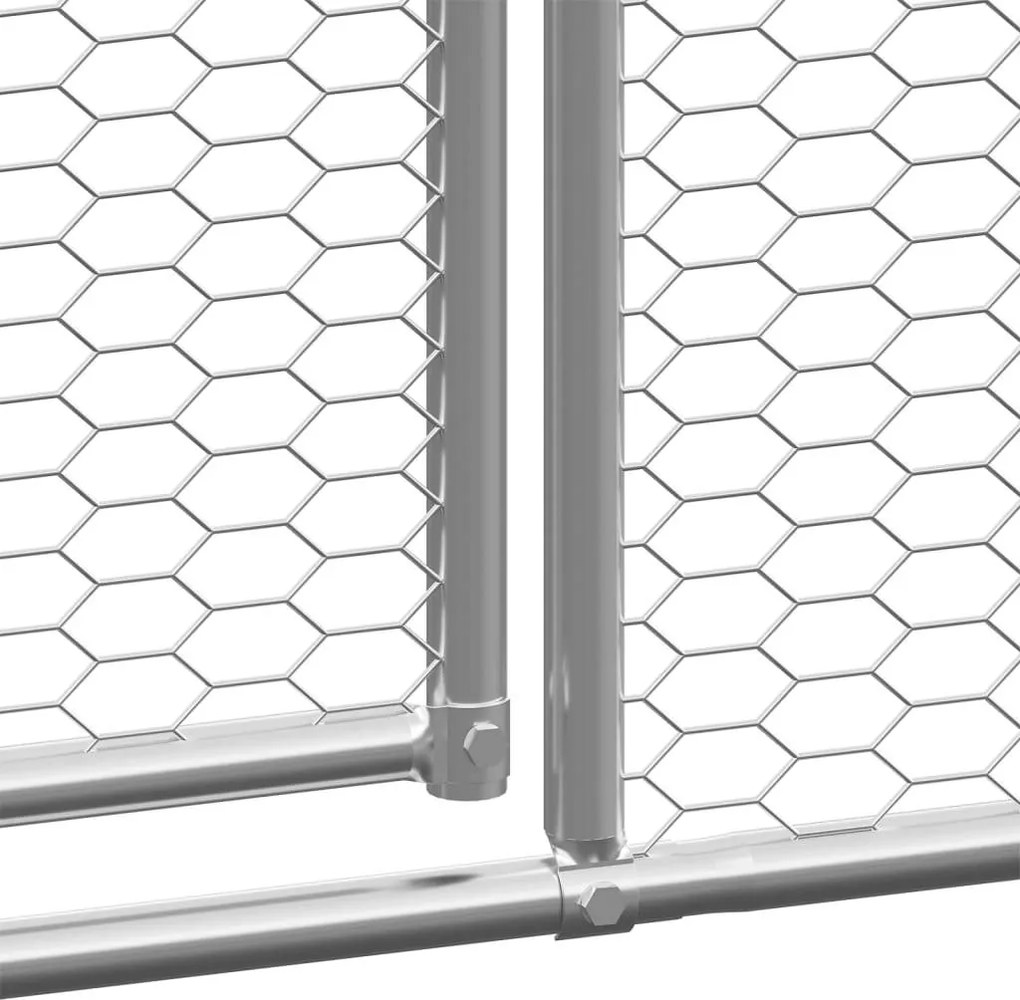 vidaXL Venkovní klec pro kuřata 3x12x2 m pozinkovaná ocel [3154380]