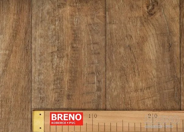 Breno PVC AMBIENT Stock Oak 39M – tmavé dřevo, šíře 300 cm
