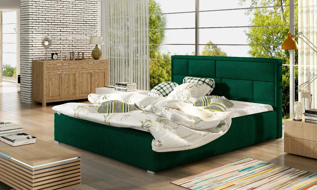 Eltap Čalouněná postel Latina s úložným prostorem Materiál a barva potahu: Paros 05 - šedá, Rozměry (cm): 200x200