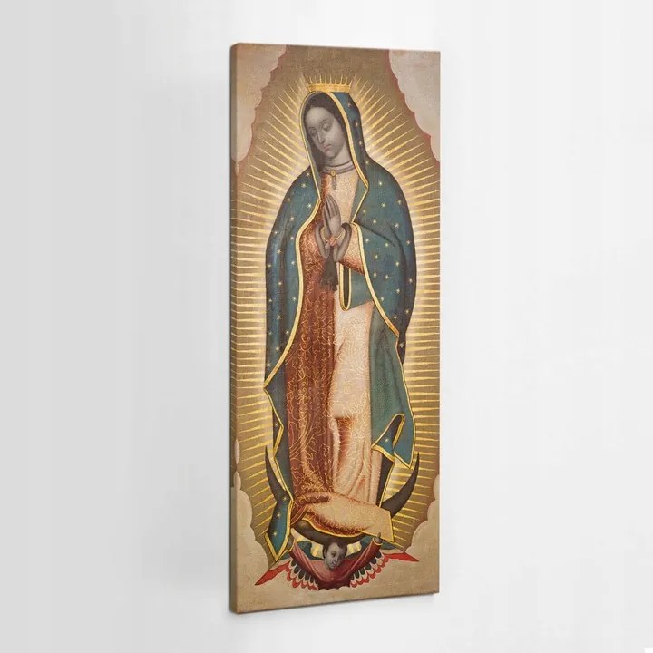 Výtisk Hd Canvas Obraz Dekor Vertikální Matka Boží Z Guadalupe 50x125 cm