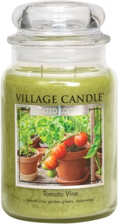 Village Candle Vonná svíčka ve skle, Rajčatová Zahrádka - Tomato Vine, 26oz Premium