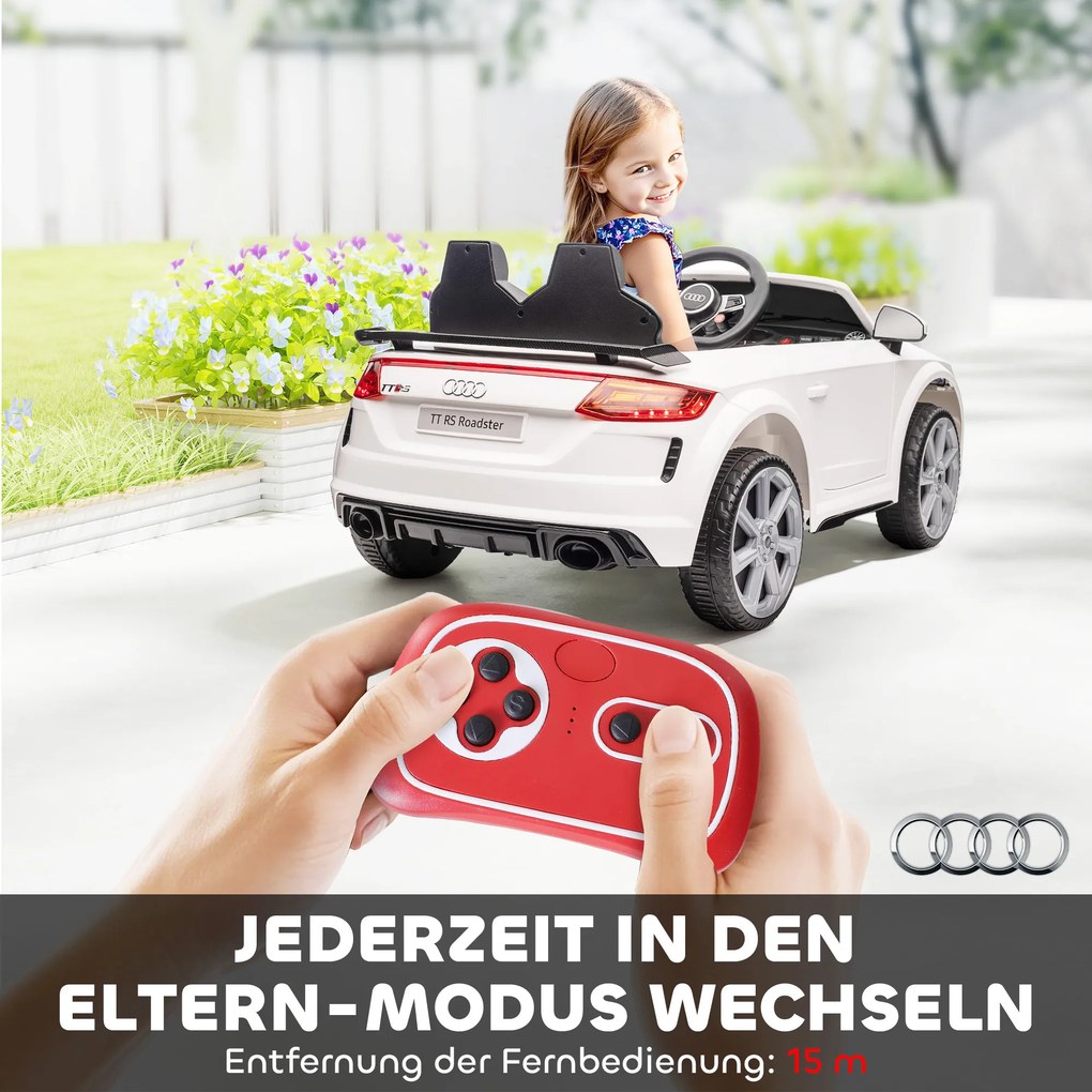 HOMCOM Dětské elektrické autíčko 12V dětské autíčko s dálkovým ovládáním 2.4G, hudba, elektrické autíčko se světlem, připojení USB/MP3, funkce zpětné…