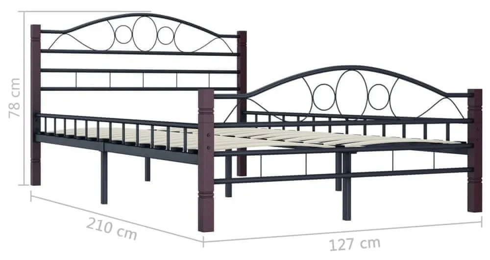 Petromila Rám postele černý kovový 120 x 200 cm