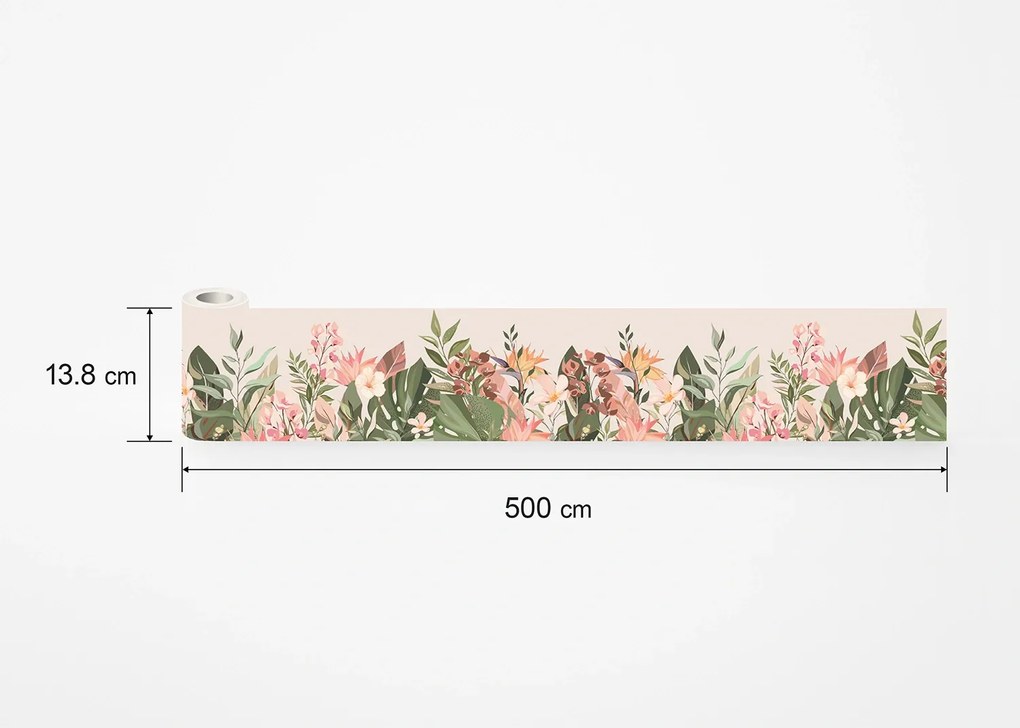 Samolepící bordura na zeď Kvetoucí Zahrada | 5 m x 13.8 cm | DWB8425