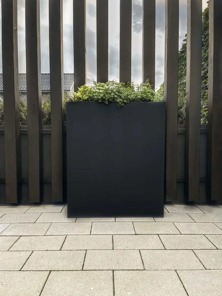 Květináč ELEMENTO, ocel, šířka 75 cm, černý