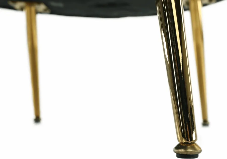 Křeslo ve stylu Art-deco, smaragdová Velvet látka / gold chrom-zlatý, NOBLIN