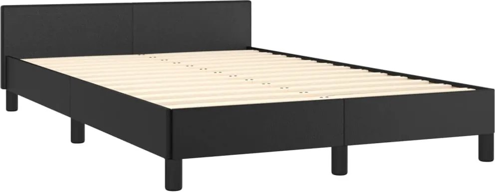 Rám postele bez matrace černá 120x190 cm umělá kůže 3270560