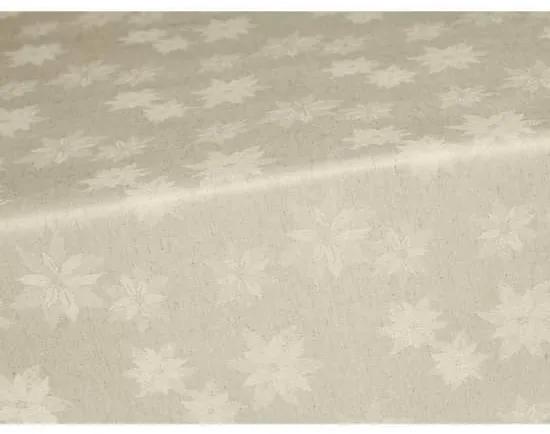 SCANquilt ubrus KANA vánoční hvězdy lněná 155 cm kulatý | BIANO