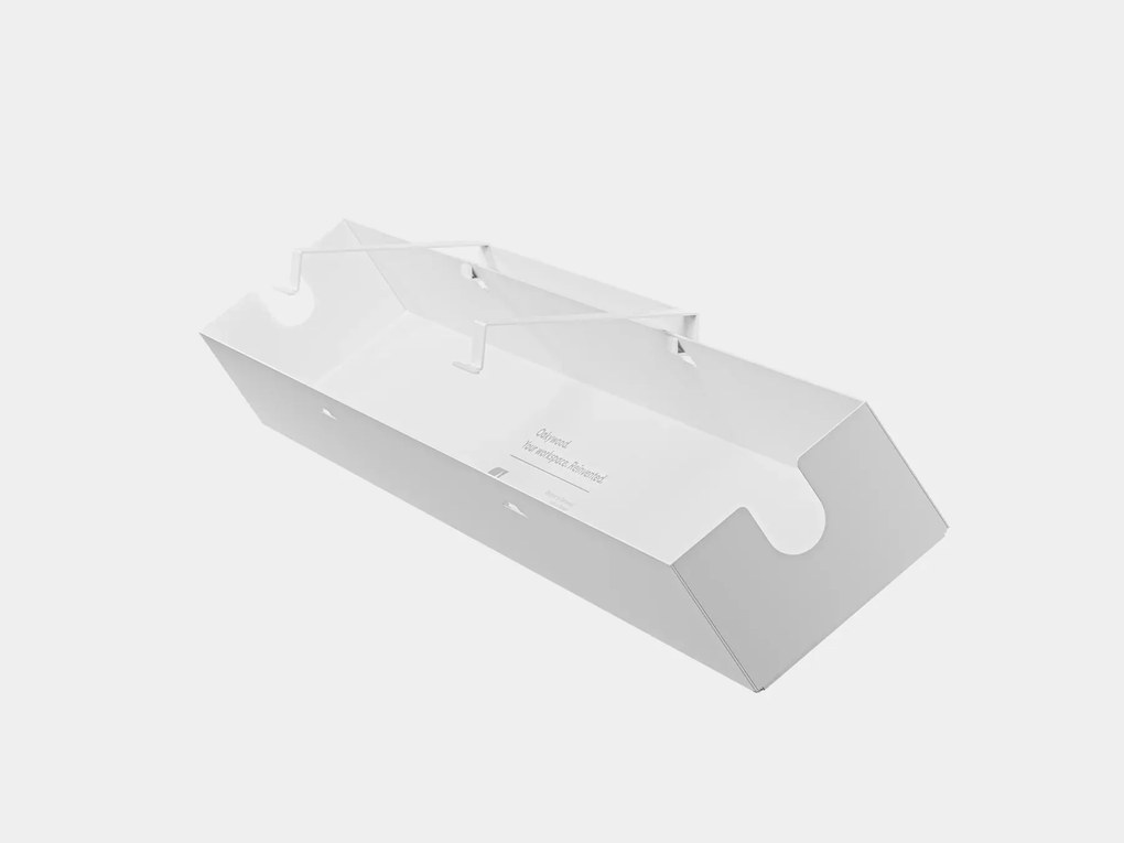 Organizér kabelů pod stůl Bílá / Velký (100 cm)