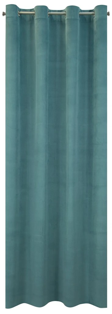 ZATEMŇOVACÍ ZÁVĚS NA KROUŽCÍCH MILO 140X250 CM TYRKYSOVÁ